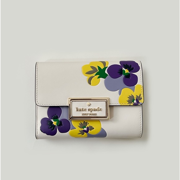 kate spade | Bags | Kate Spade Reegan Pansy Toss Floral Printed Medium ...